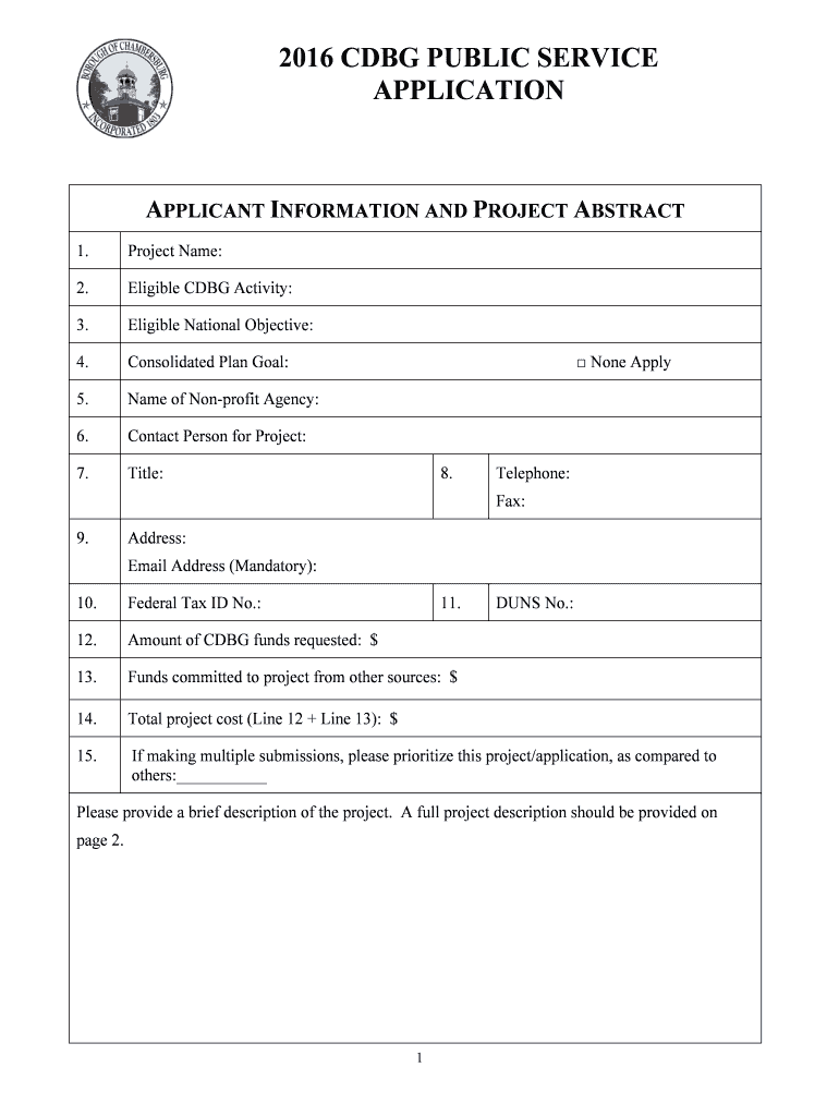 Fillable Online CDBG PROGRAM OVERVIEW Fax Email Print - pdfFiller