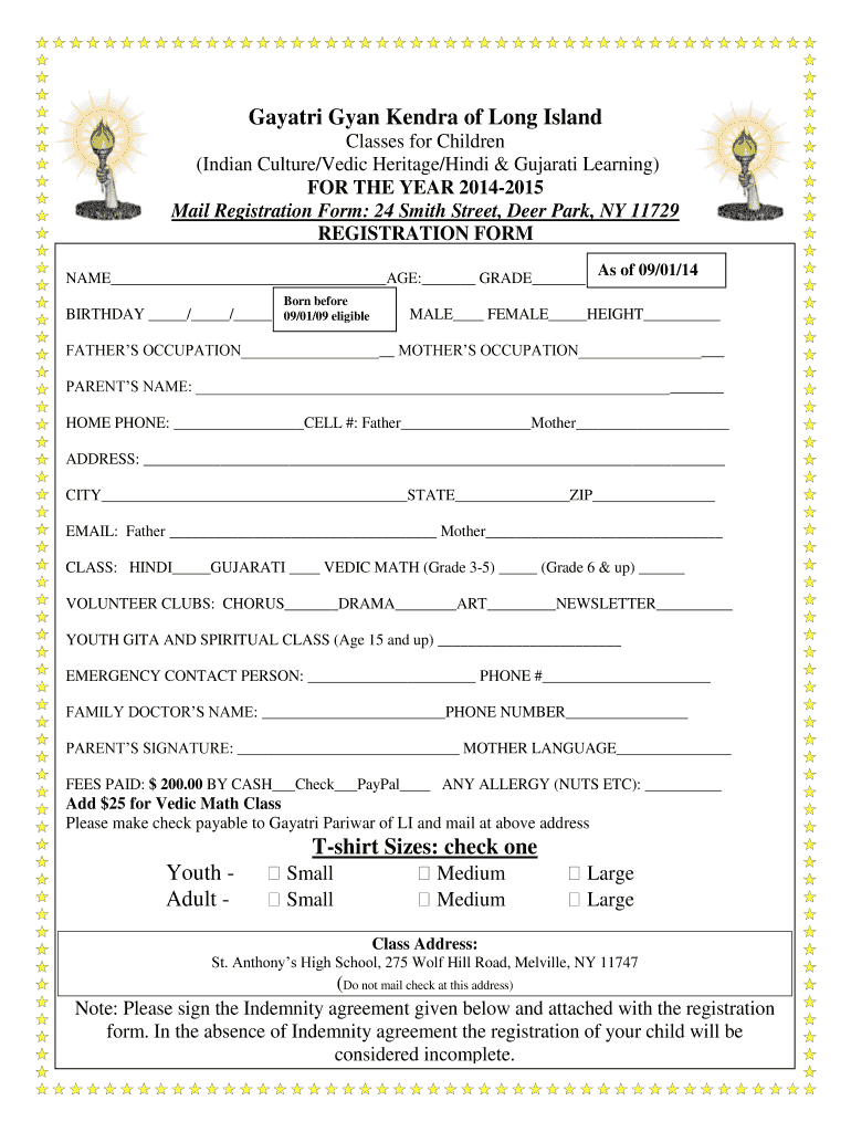 Fillable Online gayatripariwarli Gayatri Pariwar of Long Island ...