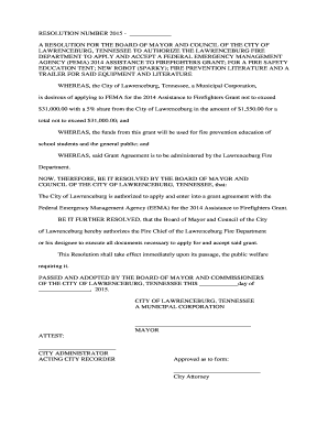 Fillable Online APPLY AND ACCEPT FEMA ASSISTANCE TO FIREFIGHTERS GRANT ...