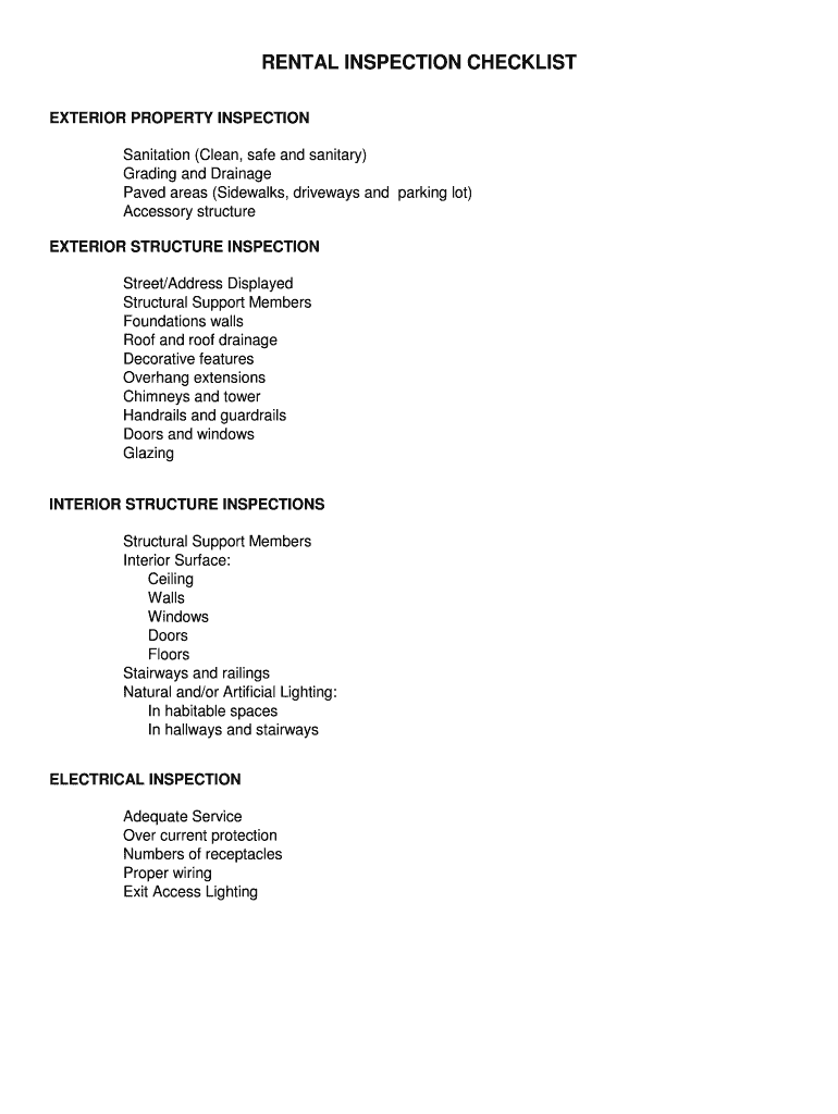 Fillable Online EXTERIOR PROPERTY INSPECTION Fax Email Print - pdfFiller
