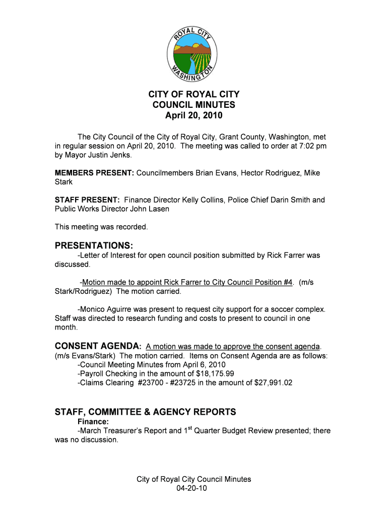 Fillable Online royalcitywa PRESENTATIONS: Letter of Interest for open ...