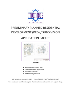 Fillable Online PRELIMINARY PLANNED RESIDENTIAL DEVELOPMENT PRD Fax ...