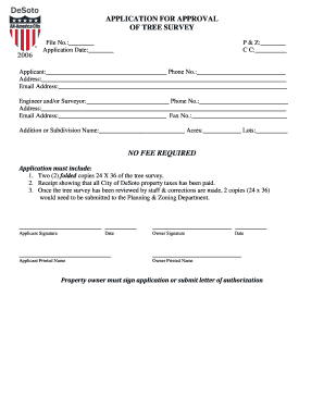 Fillable Online OF TREE SURVEY Fax Email Print - pdfFiller