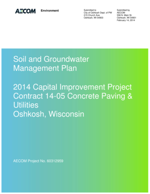 Fillable Online Soil and Groundwater Management Plan 2014 Capital Fax ...