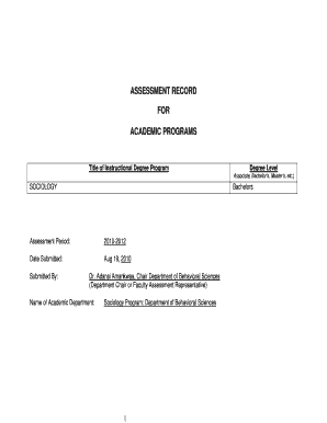 Fillable Online Assessment Period Fax Email Print - pdfFiller