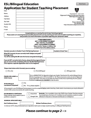 Fillable Online education-esl edgewood ESLBilingual Education ...