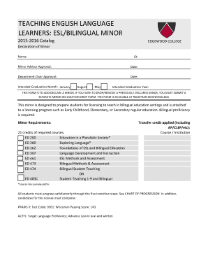 Fillable Online my edgewood TEACHING ENGLISH LANGUAGE LEARNERS ...