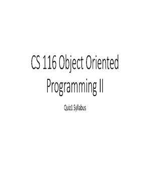 Fillable Online cs iit CS 116 Object Oriented Fax Email Print - pdfFiller
