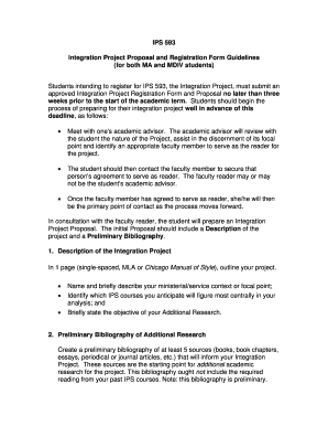 Fillable Online Integration Project Proposal and Registration Form ...