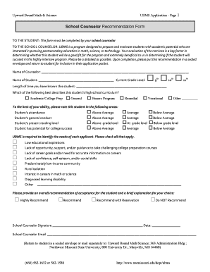 Fillable Online nwmissouri School Counselor Recommendation Form - Maryville MO Fax Email Print ...