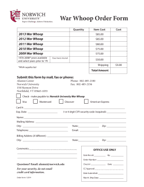 Fillable Online alumni norwich War Whoop forms - Norwich University Fax ...