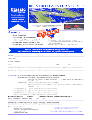 Fillable Online demonband nsula BEST BAND - demonbandnsulaedu Fax Email ...