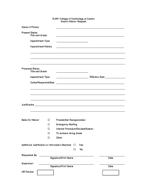 Fillable Online canton SUNY College of Technology at Canton Search ...