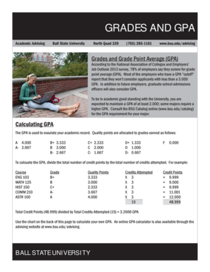 20 Printable gpa converter Forms and Templates - Fillable Samples in ...