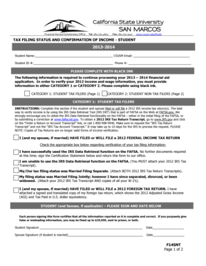 Fillable Online csusm 2013-2014 - csusmedu Fax Email Print - pdfFiller