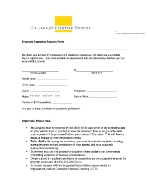 Fillable Online Program Extension Request Form Fax Email Print - pdfFiller