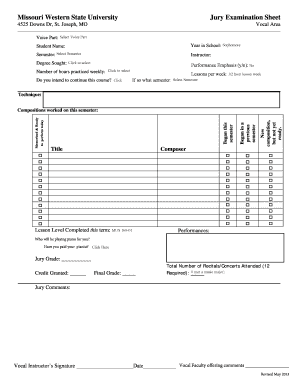 Fillable Online missouriwestern Missouri Western State University Jury ...