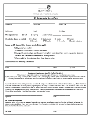 Fillable Online myumo moc Off-Campus Living Request Form - myumomocedu ...
