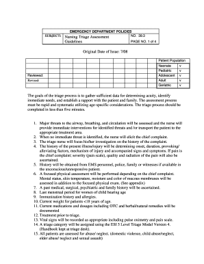 Fillable Online Nursing Triage Assessment Fax Email Print - pdfFiller