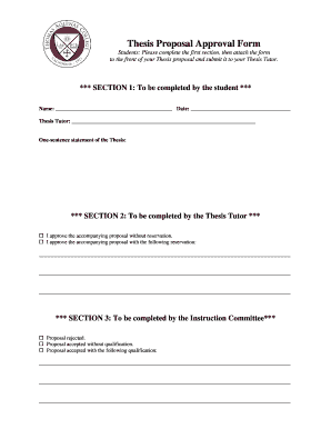 Fillable Online thomasaquinas Thesis Proposal Approval Form - thomasaquinasedu Fax Email Print ...