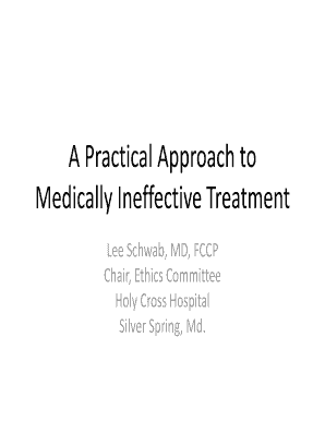 Fillable Online Medically Ineffective Treatment Fax Email Print - pdfFiller