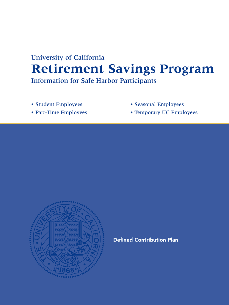 Fillable Online fresno ucsf University of California Retirement Savings ...