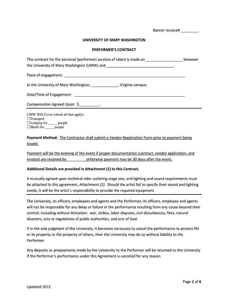 Fillable Online adminfinance umw UNIVERSITY OF MARY WASHINGTON - adminfinance umw Fax Email ...