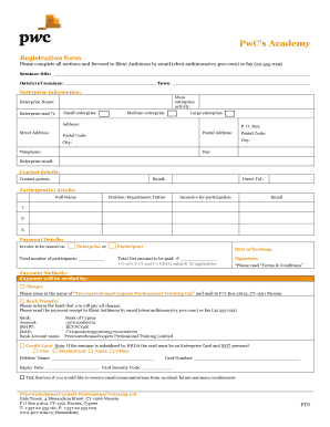 Fillable Online PwC39s Academy - PwC Cyprus Fax Email Print - pdfFiller