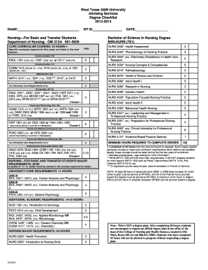 Fillable Online wtamu West Texas A& Fax Email Print - pdfFiller