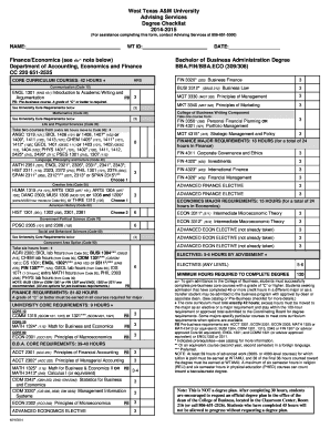 Fillable Online wtamu ECO (309306) Fax Email Print - pdfFiller