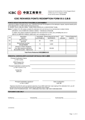 Fillable Online ICBC REWARDS POINTS REDEMPTION FORM Fax Email Print ...
