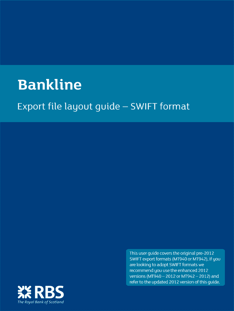 Fillable Online Export File Layout Guide Swift Format Fax Email Print Pdffiller