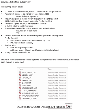 Fillable Online eur army The 1SGs signature should match throughout the ...