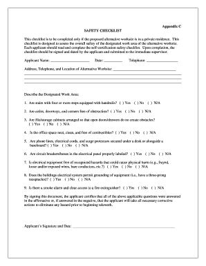 Fillable Online SAMPLE SAFETY CHECKLIST Fax Email Print - pdfFiller
