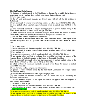 Fillable Online tmb state tx 1632 Full Texas Medical License ...