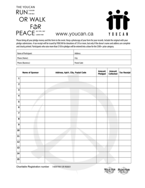 Fillable Online Charitable Registration number 140979915R R0001 Fax ...