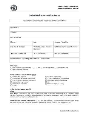 Fillable Online co chelan wa Submittal Information Form - Chelan County Washington Fax Email ...