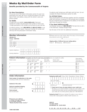 Fillable Online co new-kent va Medco By MailOrder Form - New Kent ...
