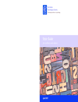 Fillable Online BPS Style Guide - British Psychological Society Fax ...