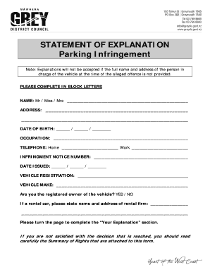 Fillable Online STATEMENT OF EXPLANATION Fax Email Print - pdfFiller