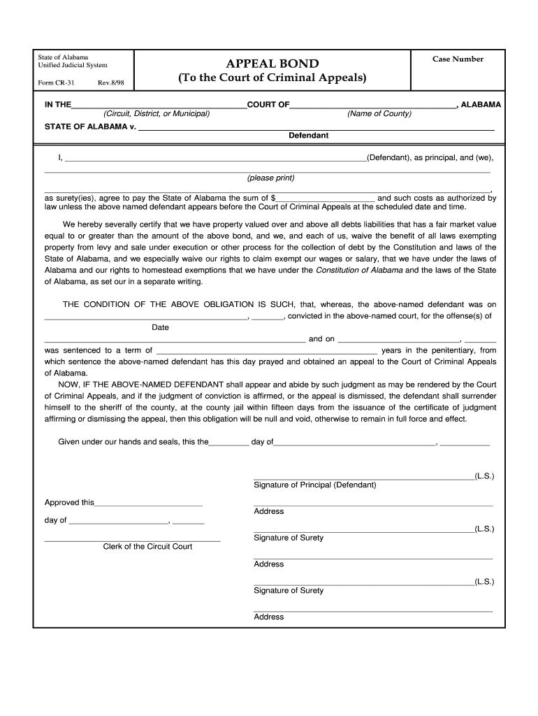 Fillable Online eforms alacourt State of Alabama Unified Judicial ...