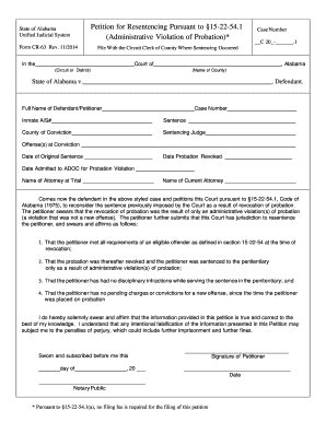 Fillable Online eforms alacourt State of Alabama Petition for ...