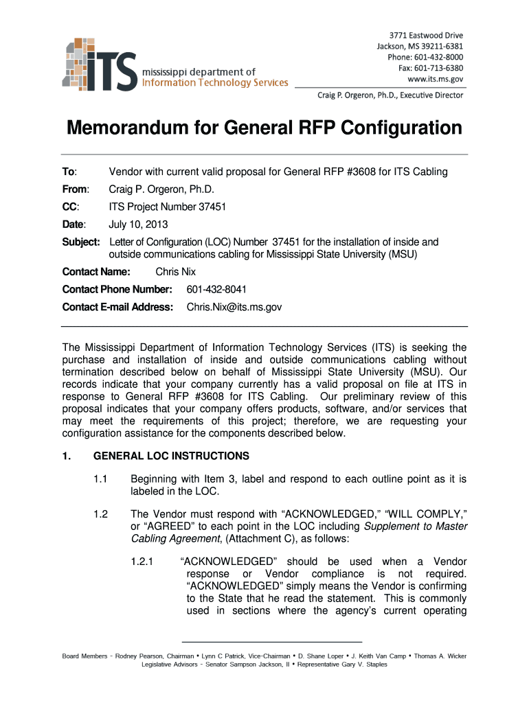 Fillable Online 37451 LOC for Cabling Fax Email Print - pdfFiller