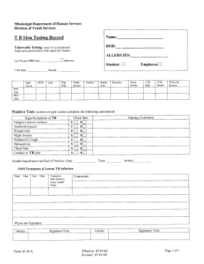 Fillable Online T B Skin Testing Record Fax Email Print - pdfFiller