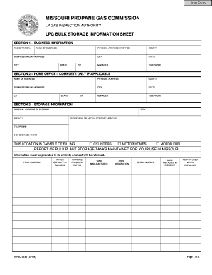 Fillable Online MISSOURI PROPANE GAS COMMISSION Fax Email Print - pdfFiller