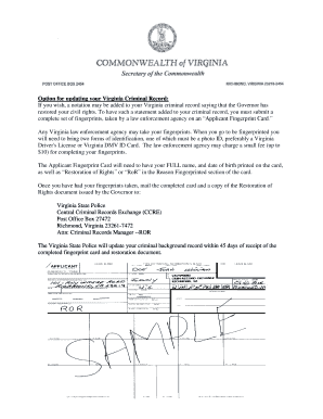 Fillable Online commonwealth virginia Option for updating your Virginia ...