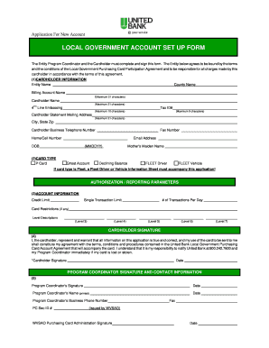 Fillable Online wvsao LOCAL GOVERNMENT ACCOUNT SET UP FORM Fax Email ...