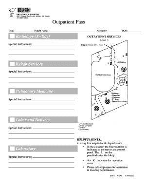 Fillable Online support providencehospital Outpatient Pass - support ...