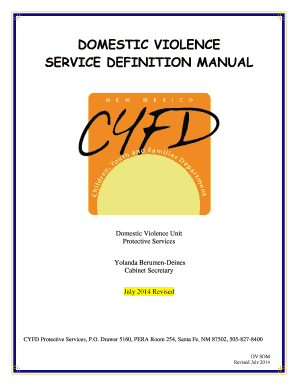 Fillable Online cyfd SERVICE DEFINITION MANUAL - cyfd Fax Email Print ...