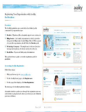 Fillable Online Registering Your Organization with Availity Fax Email ...